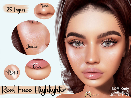 Second Life Marketplace - ::Modish:: Real Face Highlighter (Set1) BOM (EvoX)